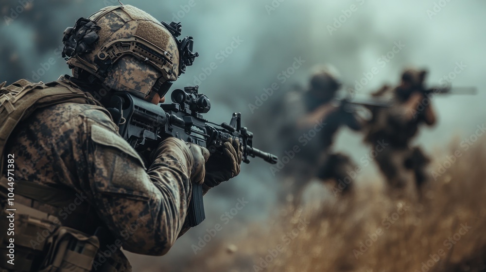 Battlefield tactics, focusing on the strategic maneuvers and techniques ...