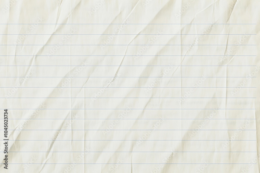 Lined white paper texture background stationery crumpled. Stock Photo ...