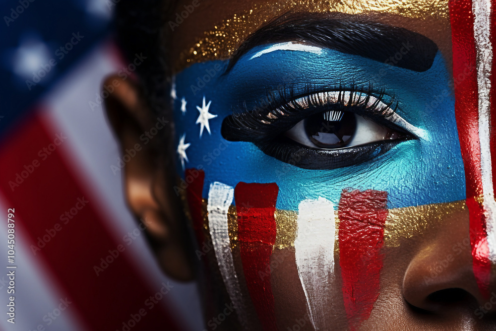 Diversity colored woman day celebration, american free woman conceptual ...