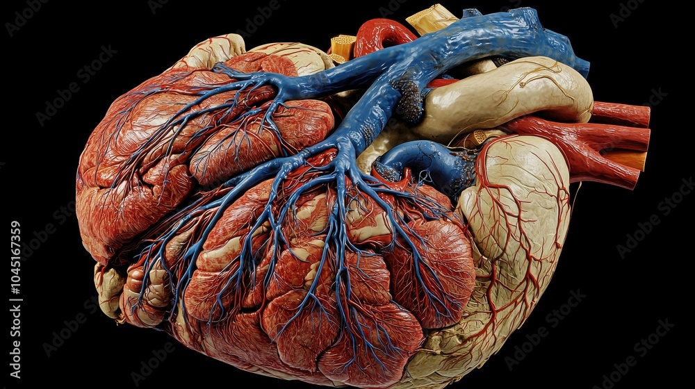 Ilustración de Stock A highly detailed medical illustration of the ...