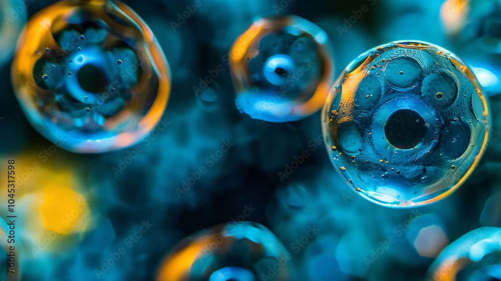 Microscopic view of a cell undergoing apoptosis, nucleus shrinking and ...