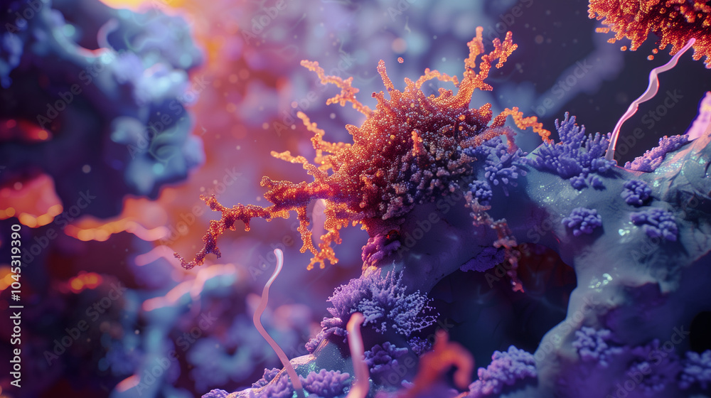 Microscopic view of a cell undergoing apoptosis, nucleus shrinking and ...