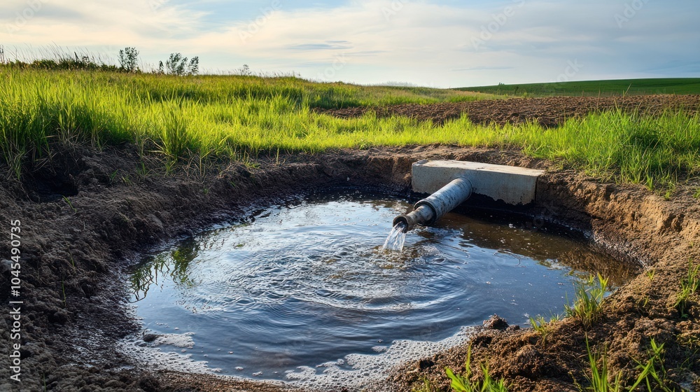 Groundwater extraction system pumping clean water from deep aquifers ...