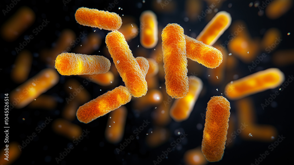 Bordetella pertussis bacteria spreading in the respiratory system, causing whooping cough ...