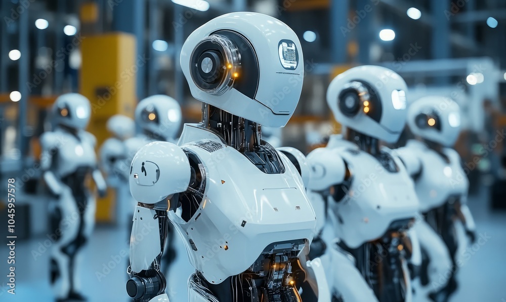 Smart factory, computer-aided manufacturing Robot automated teamwork ...