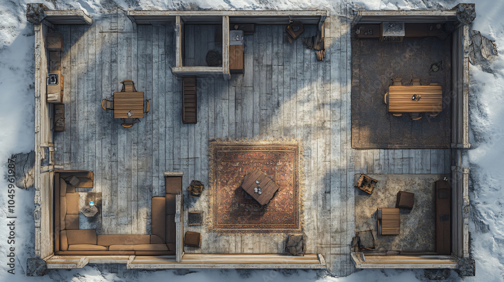 Foto de Stock DnD Battlemap Arctic Base Map: A detailed battle map set ...