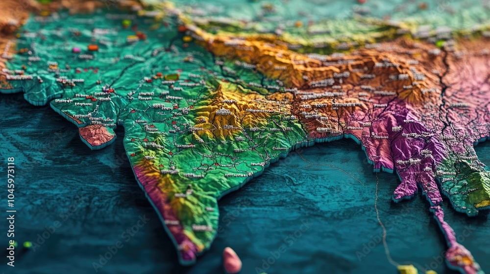 A detailed political map of India, showing state capitals and borders ...