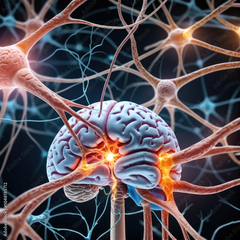 Visual representation of neural connections and brain activity among ...