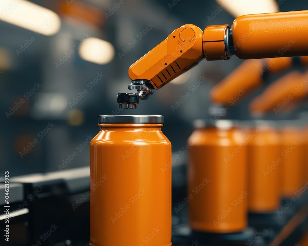 Automated smart factory producing canned food, illustrating the role of ...