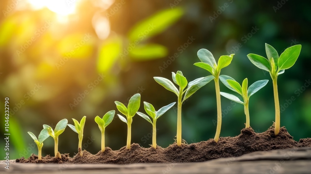 Illustration of plant growth stages from seed to mature plant ...