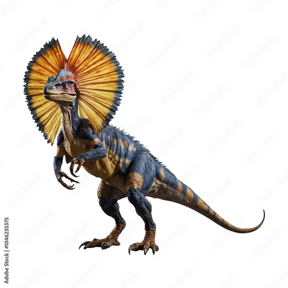 Jurassic dinosaur dilophosaurus on transparent background PNG ...