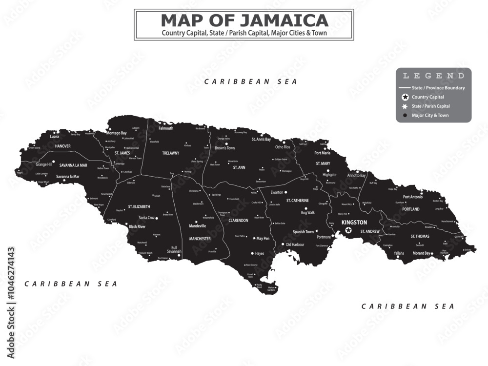 American Countries Geography Political map. Political map of country ...