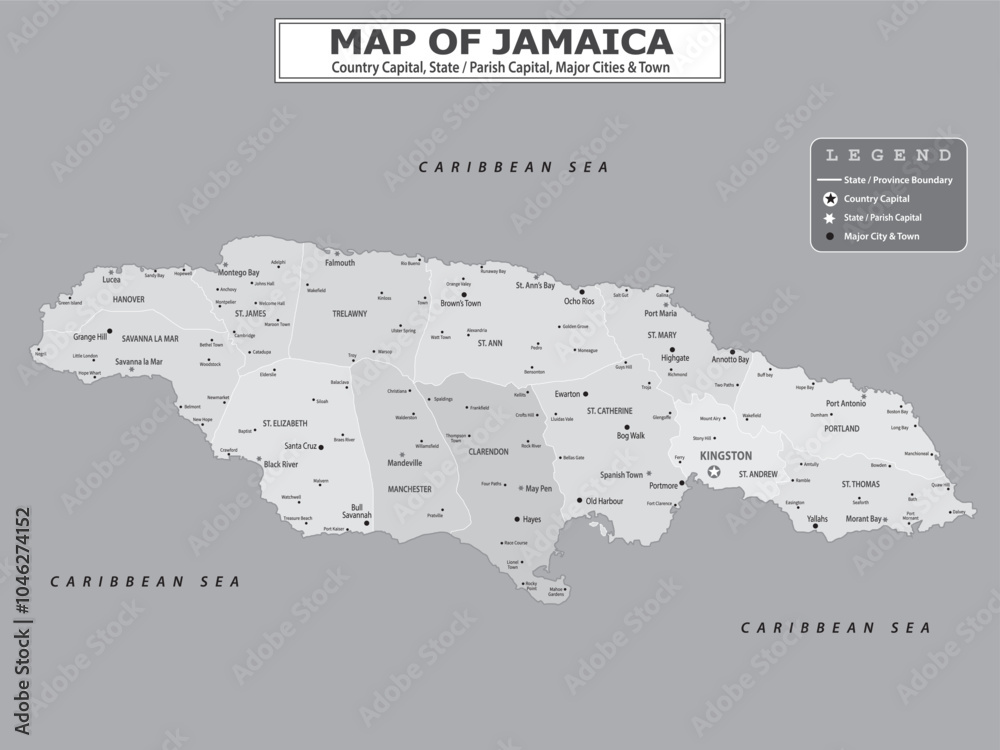 Vector de Stock American Countries Geography Political map. Political ...