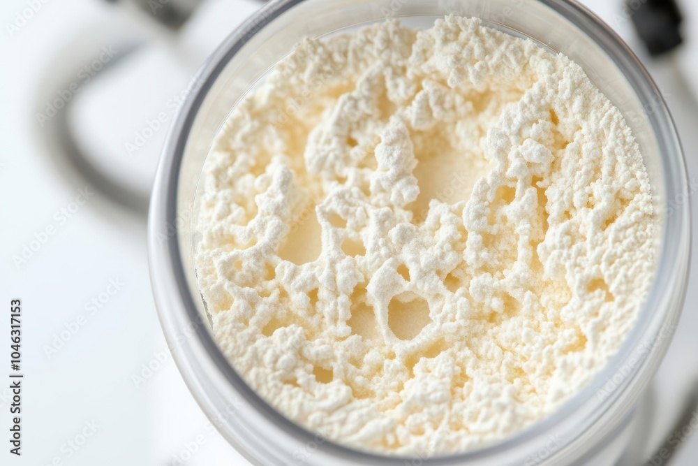 Cross-section of modified starch under electron microscope, texture ...