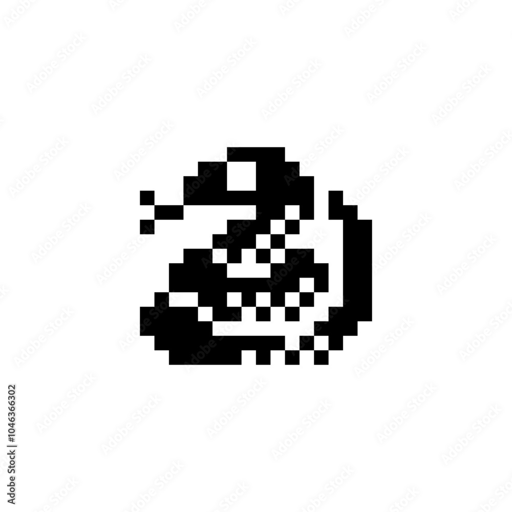 Snake pixel art isolated vector illustration. Element design for ...