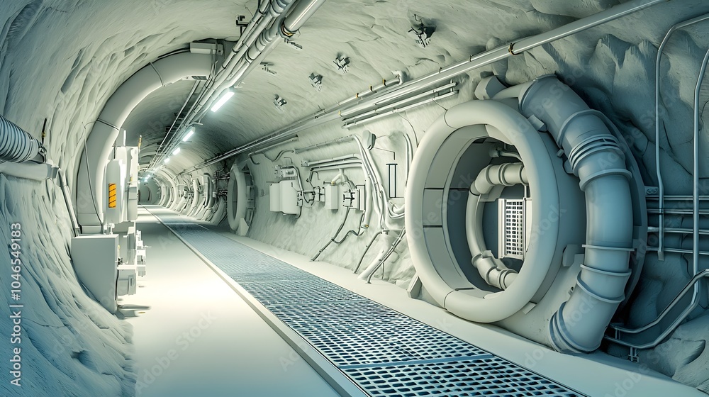 A detailed and comprehensive 3D model showcasing the complex network of ...