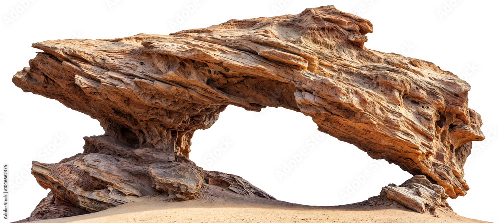 Natural Rock Arch Formation with Rough Textures and Erosion Patterns on ...