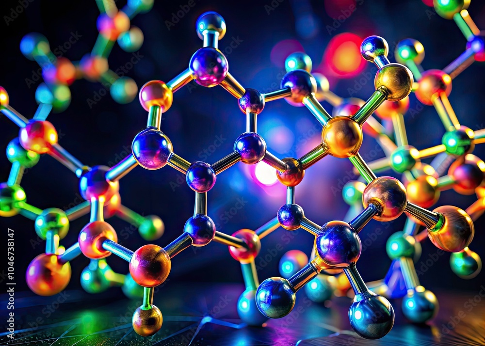 Night Photography of Organic Tetrahydrocannabinol Molecule Structure ...