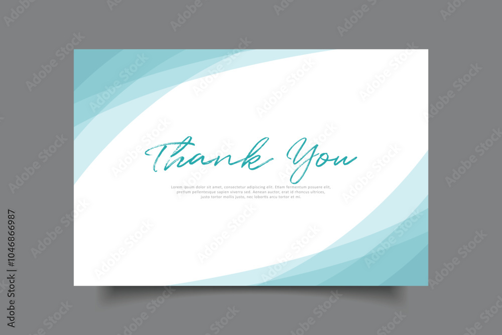 thank you card template design Stock Vector | Adobe Stock