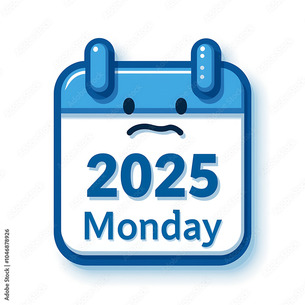 A cute, cartoon illustration of a sad cloud crying above a calendar ...