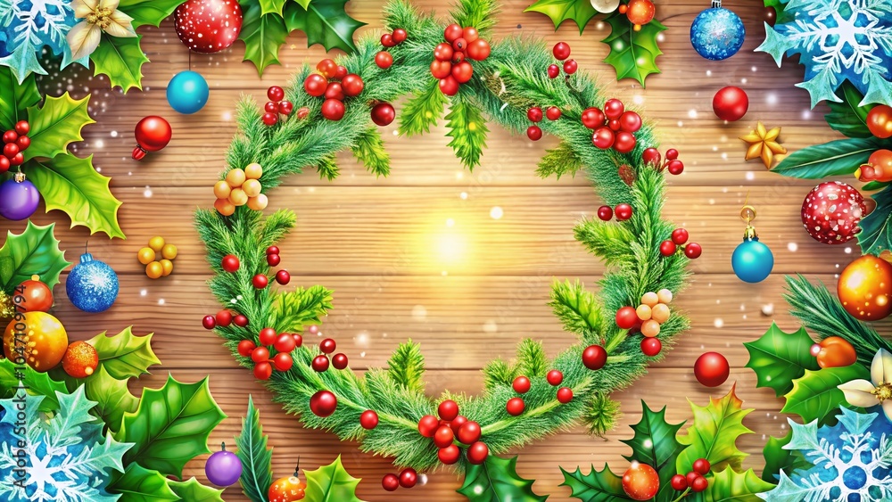 Ilustración de Stock Festive Christmas Borders for Printables - Free ...