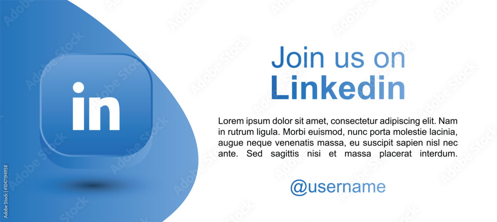join us on linkedin 3d logo for social media icons 3d. follow us on ...