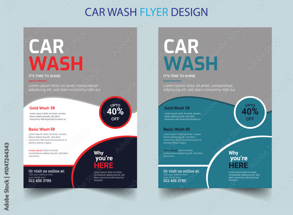 Vector de Stock Professional car wash service layout, vehicle washing ...