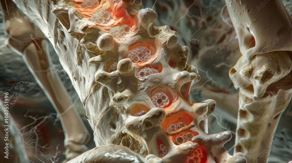 Bone cysts in humerus, showcasing fluid-filled sacs, medical ...