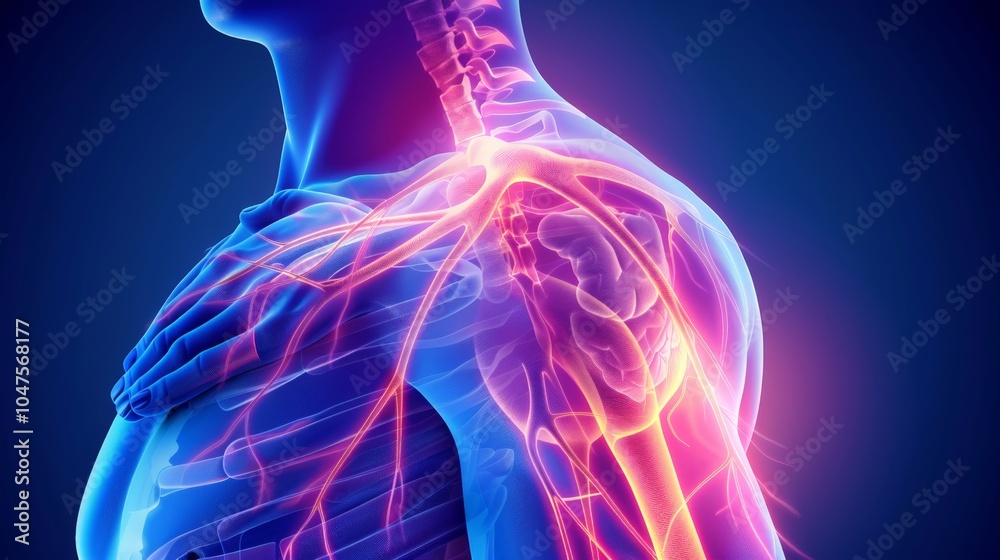 Thoracic Outlet Syndrome Illustration, visual representation of nerve ...