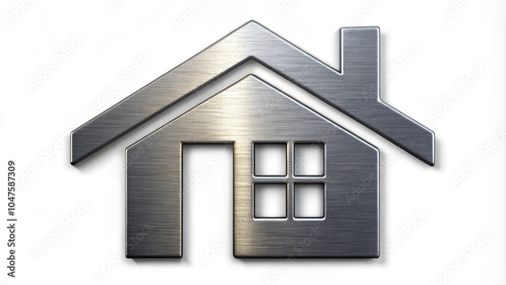 Logo for real estate agency Metallic on white background Backgrounds ...
