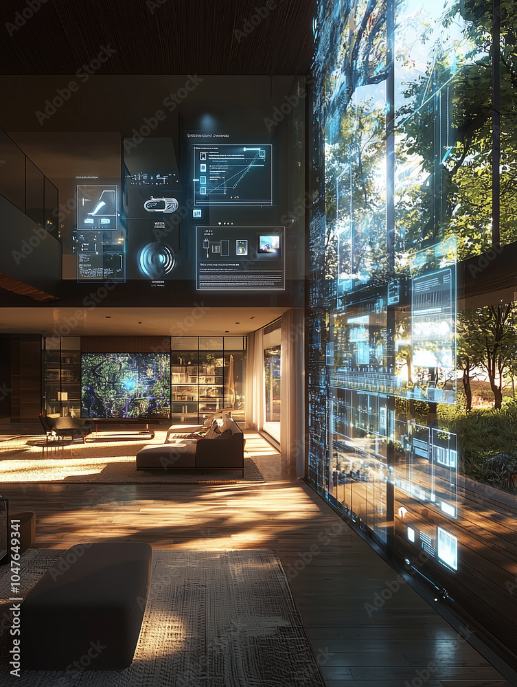 Smart Home Technology Visualization: Holographic Displays & Touch ...