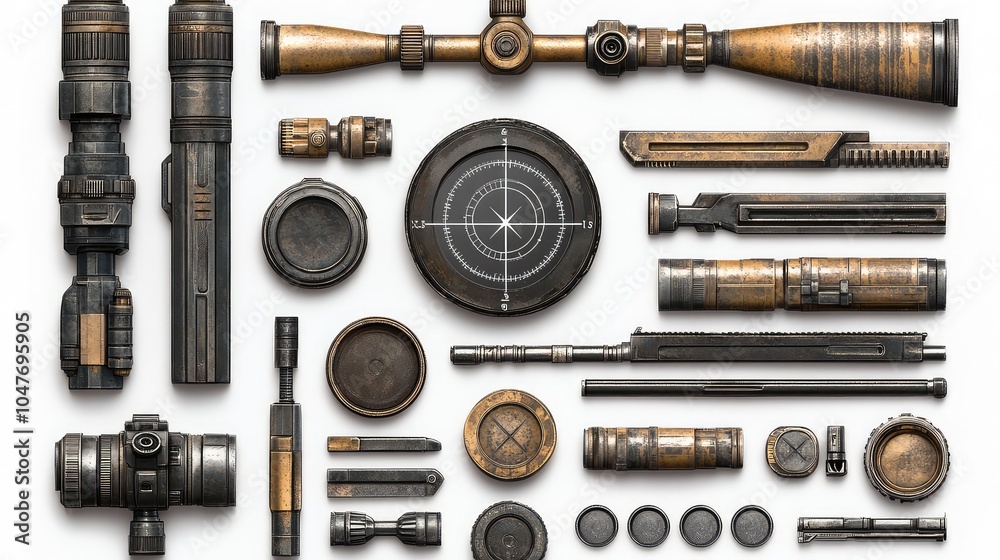 Modern Sights Icons with Transparent Background - Crosshairs, Weapons ...