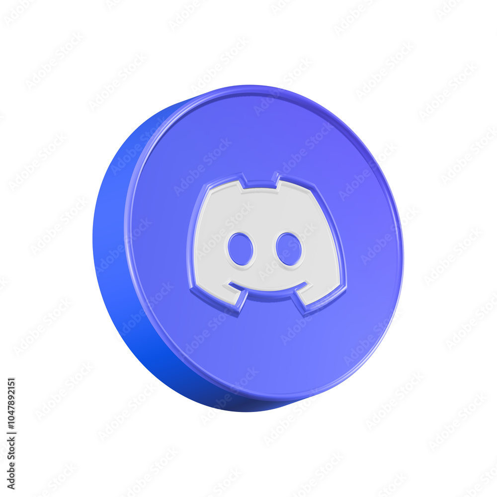 discord logo icon symbol 3d Stock Photo | Adobe Stock