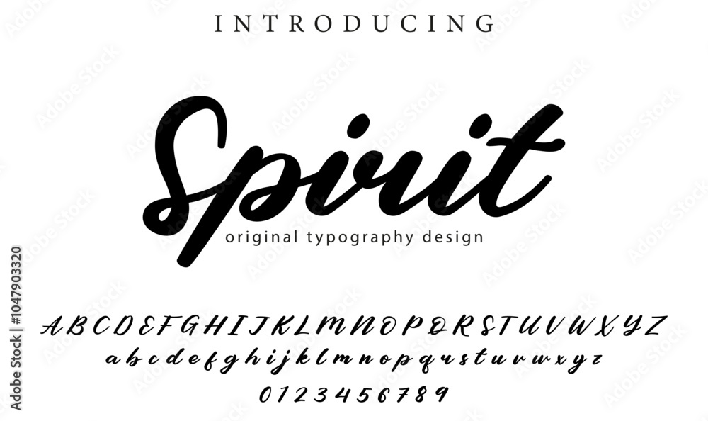 Spirit Font Stylish brush painted an uppercase vector letters, alphabet ...