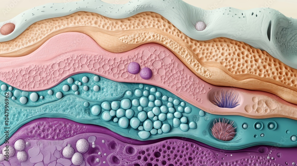 Human Skin Epidermis Layers Illustration Stratum Corneum Granulosum ...