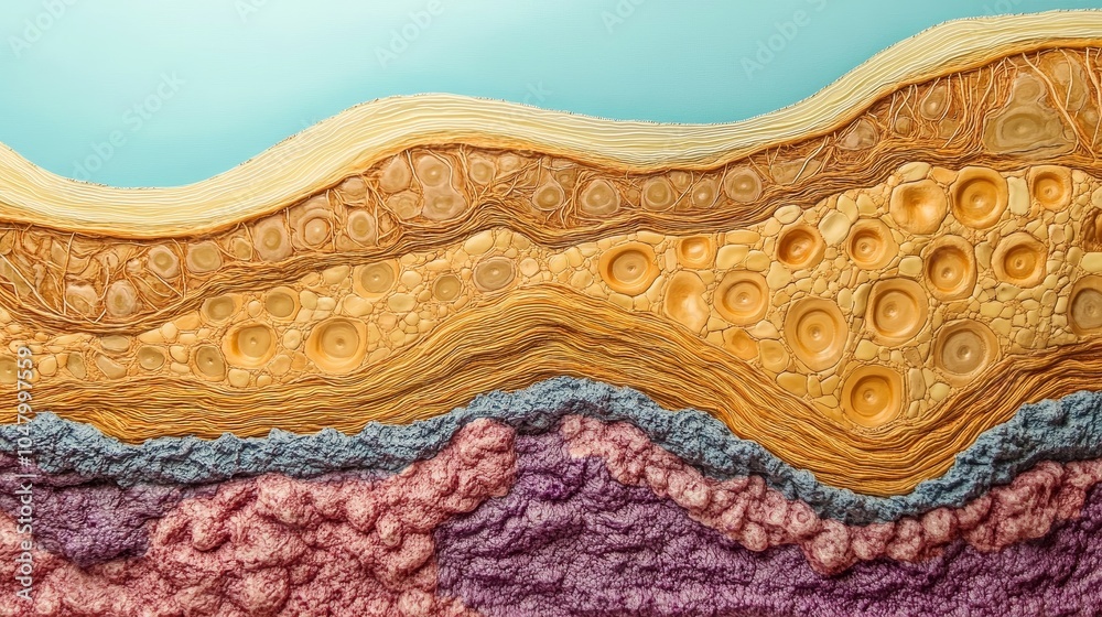 Human Skin Epidermis Layers Anatomy Illustration Stratum Corneum ...