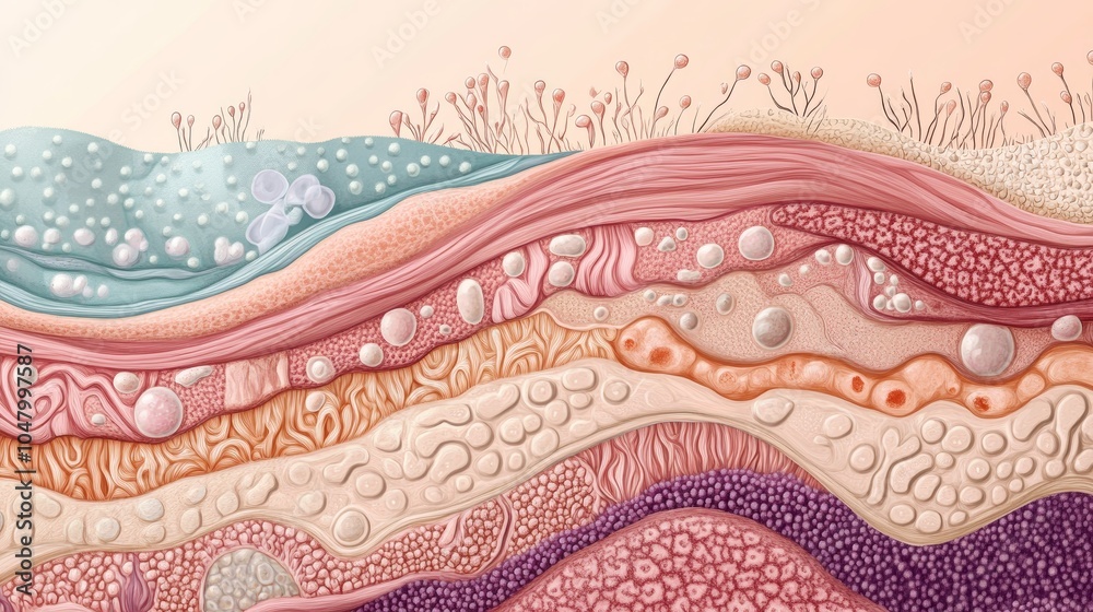 Human Skin Epidermis Layers Anatomy Illustration Stratum Corneum ...