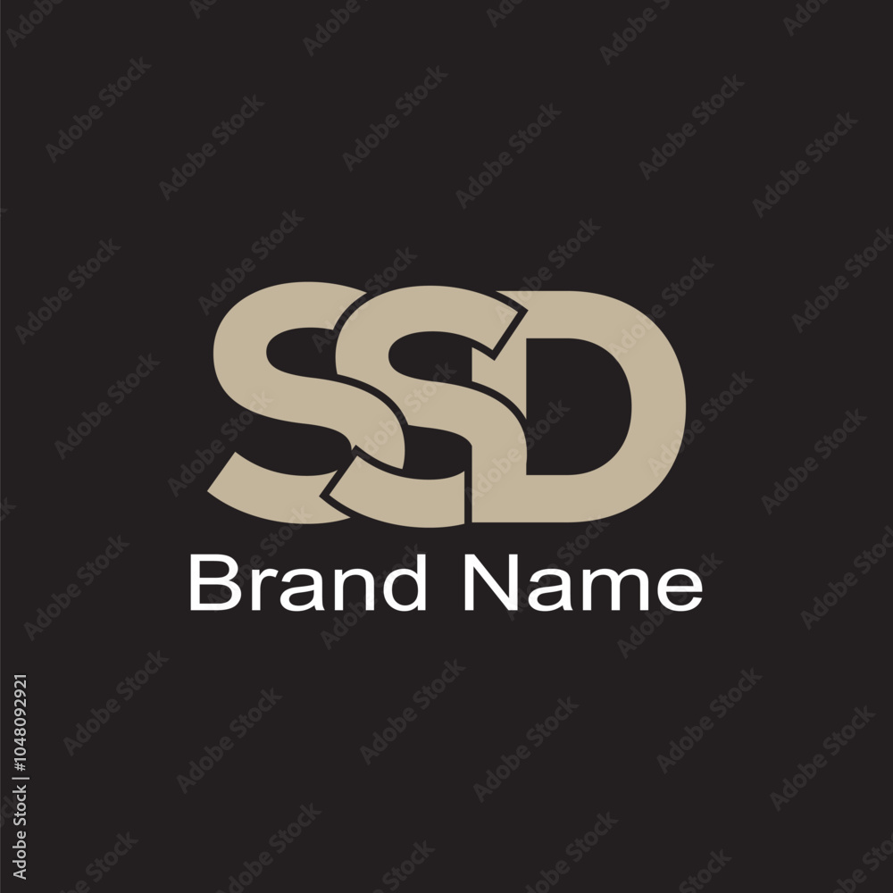 Creative Logo. SSD letter logo. CMYK color mode for print. Vector EPS ...