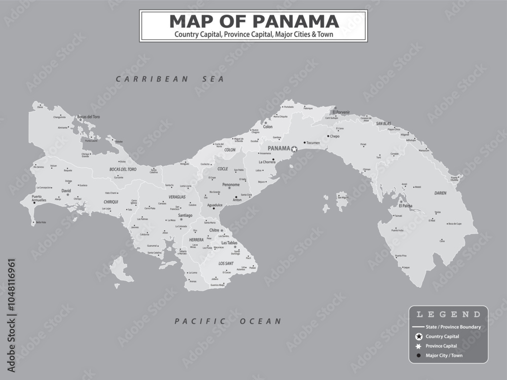 American Countries Geography Political map. Political map of country ...