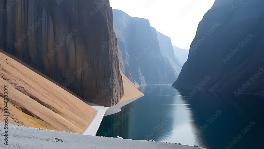 dry fjords steep canyon walls deep gorges rocky terrain steep soil ...
