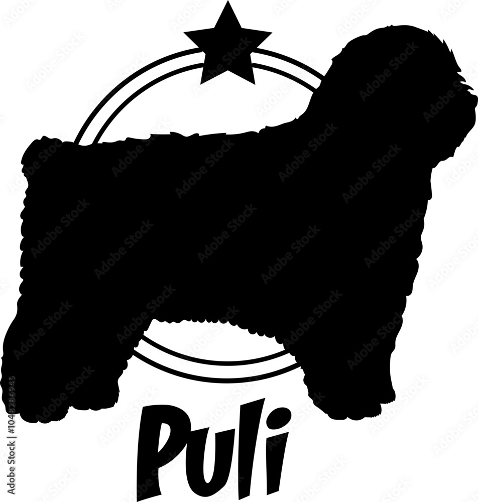 Puli. dog silhouette, dog, dog breeds, logo, vector, silhouette, logo ...