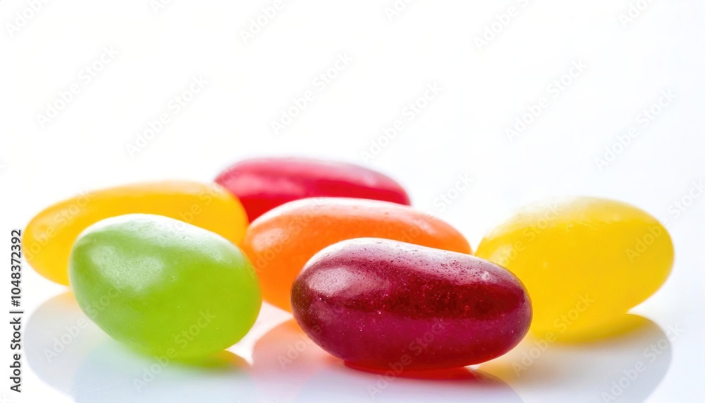 Foto de Stock Jelly beans are small bean shaped sugar candies with soft ...