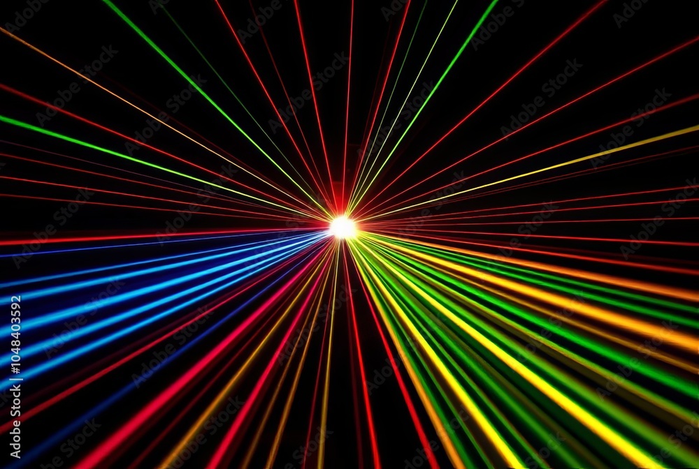 Smart Burst Laser Beam A central laser beam splitting into multi Stock ...