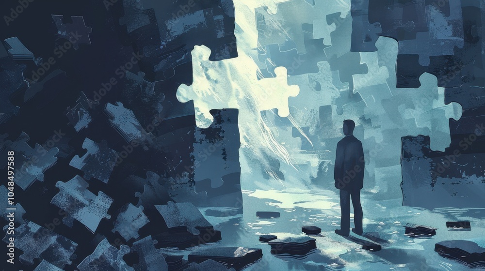 Stock illustration showcasing shrinking confidence in shadowy indigos ...