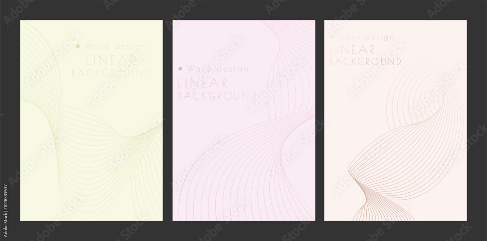 Colorful linear composition. A template for the design of banners ...