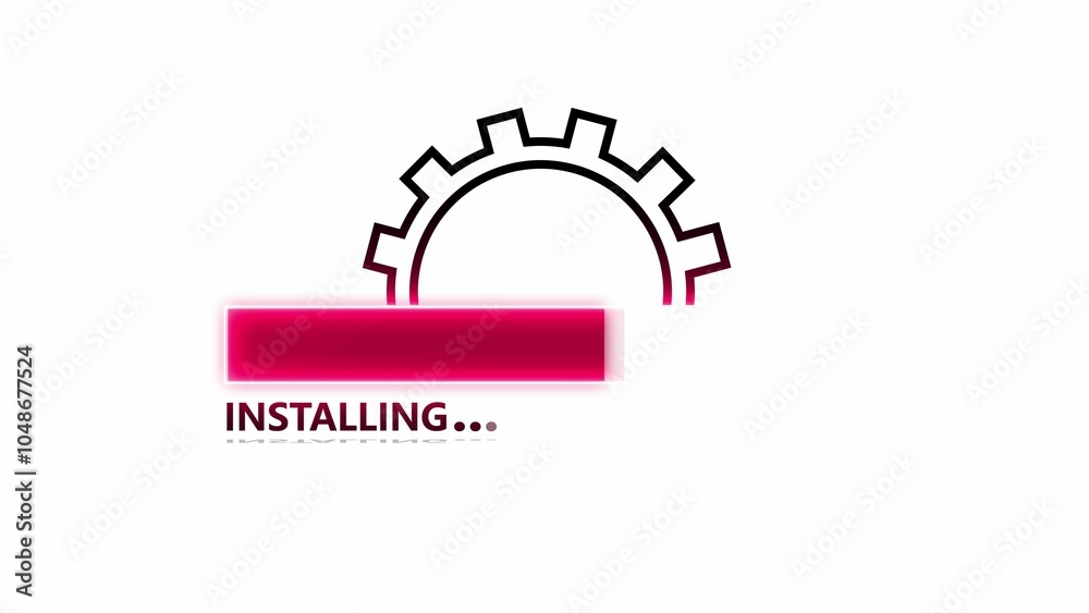 Installing bar icon illustration on whit background. new file setup ...