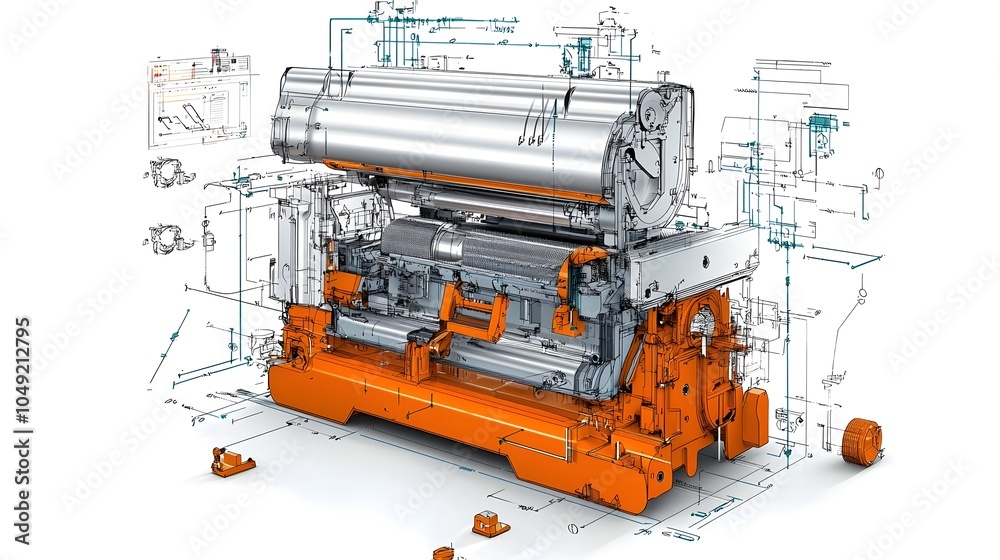 Detailed technical diagram showcasing the inner workings and of an ...
