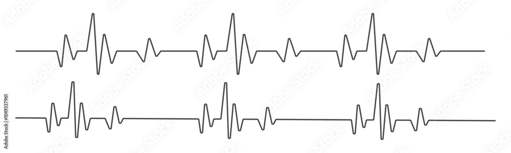 Heart beat cardio rhythm line. ECG EKG electrocardiogram medicine test ...