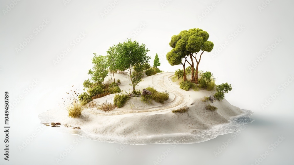 Nature reserve layout, showcasing wildlife trails and notable features ...