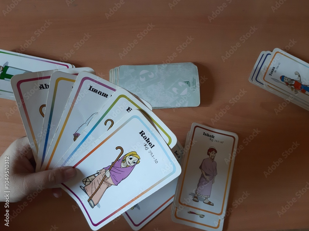 Bogor, Indonesia - Oct 26th, 2024 : Bible character matching cards ...